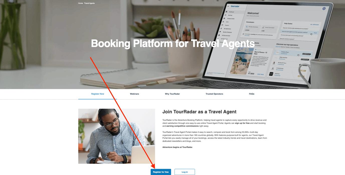 How do I sign up as a Travel Agent?